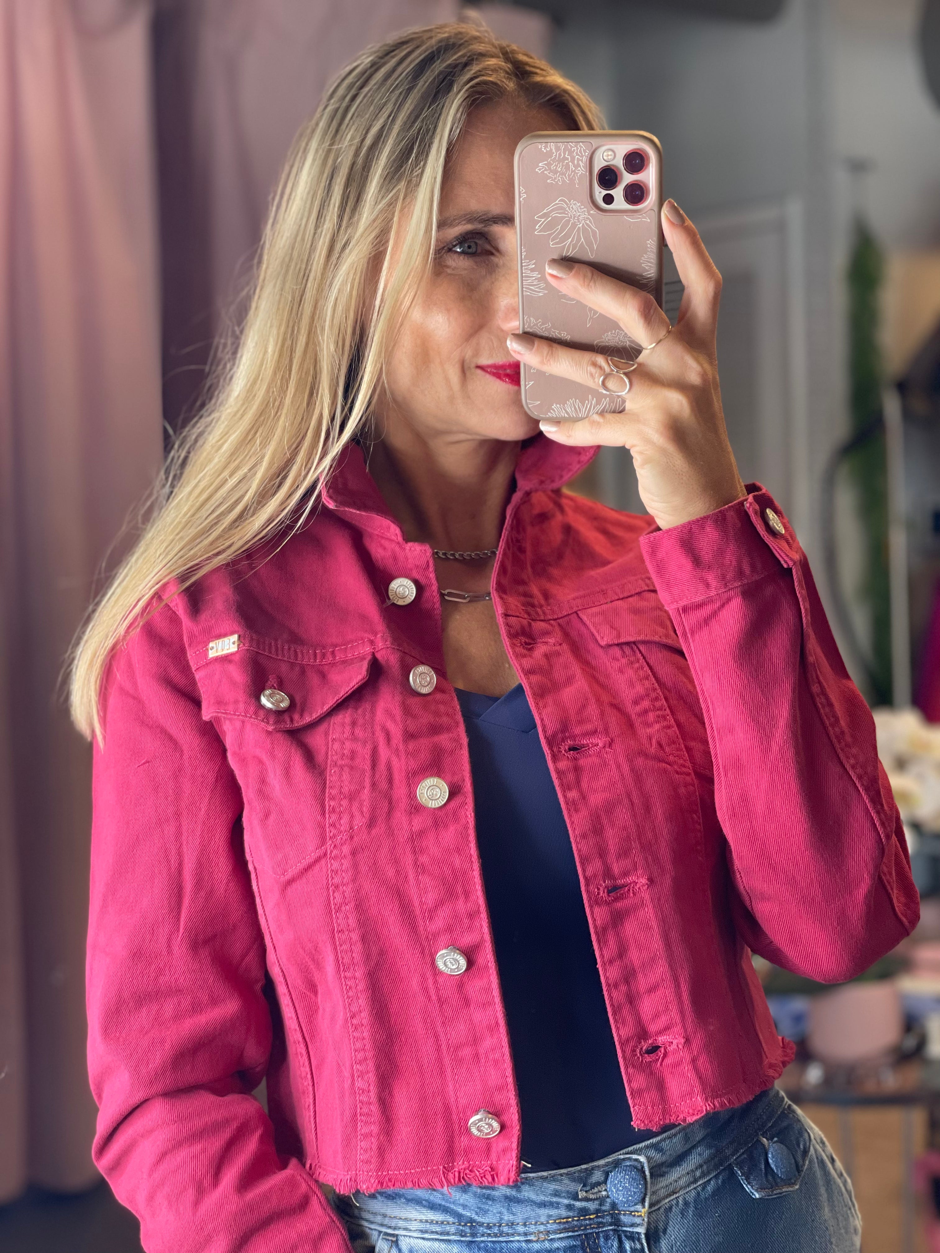 Ruby Crop Jeans Jacket – Aurora Boutique Miami